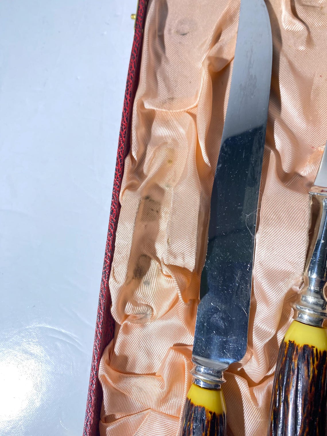 Sheffield Cutlery 3 Piece Carving Set Stainless Fork Sharpening Rod ...