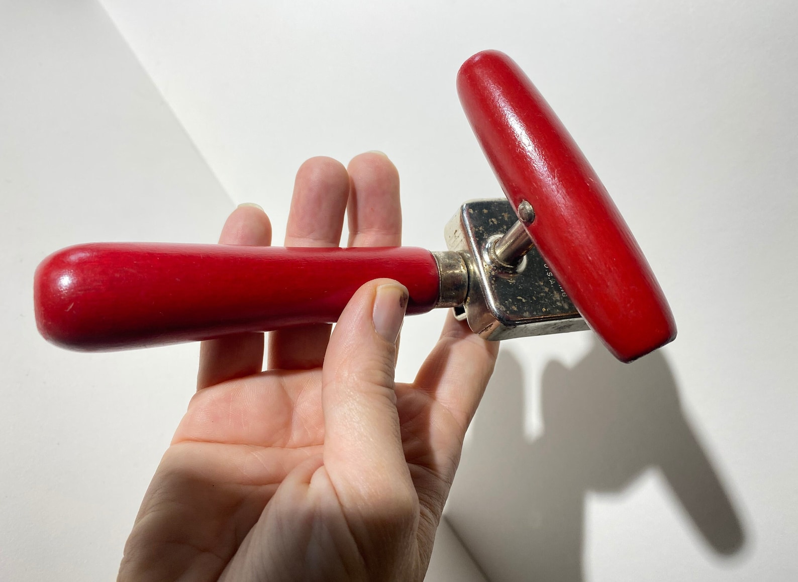 Vintage Edlund Junior Red Handle Can Opener No 5 Kitchen Tool Retro Top ...