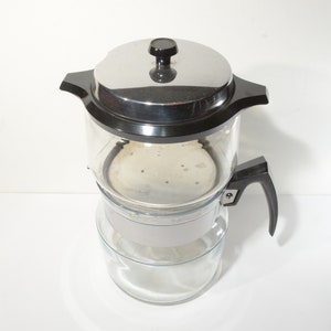 PYREX Deluxe Flameware 8856-B 6 Cup Drip Coffee Maker Glass Coffee Pot ...
