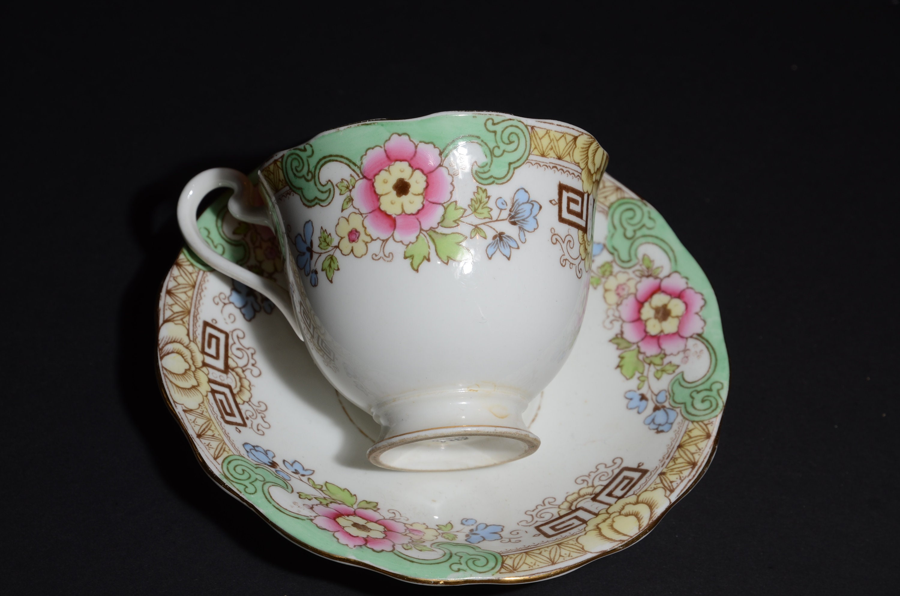 Radfords FENTON Staffordshire Bone China Teacup and Saucer Art - Etsy