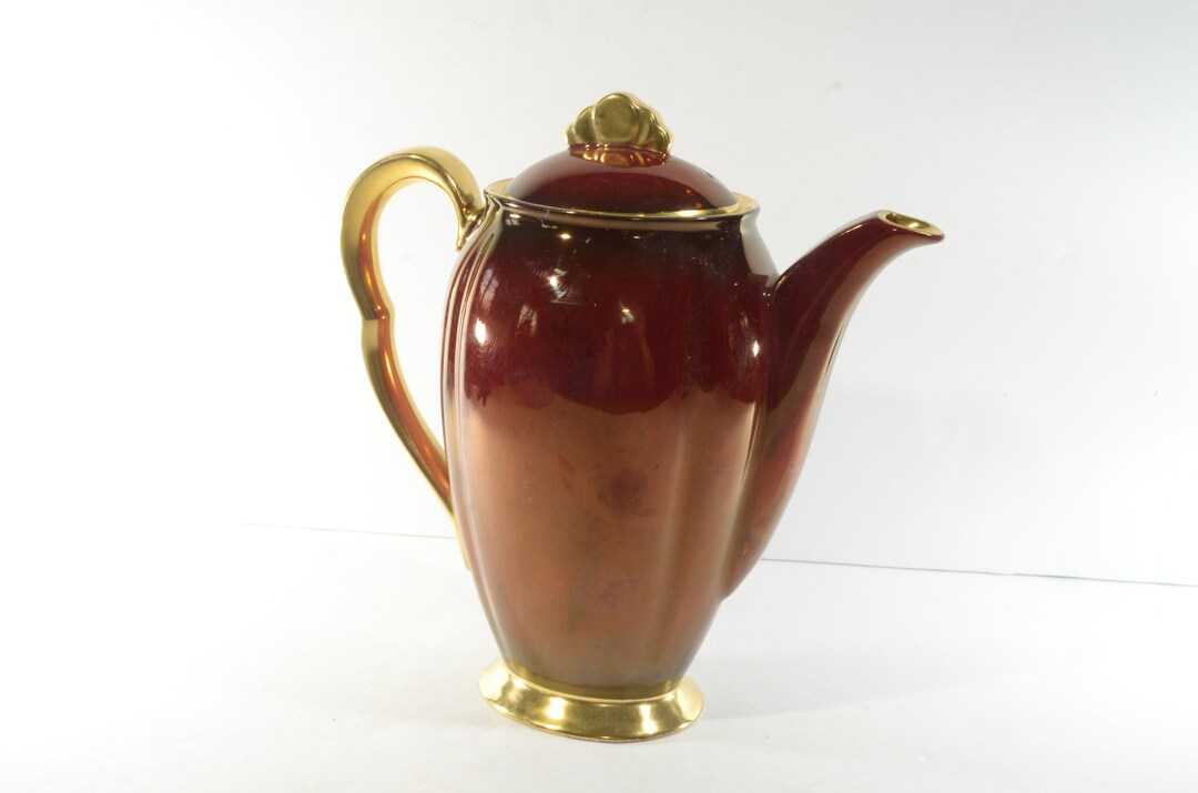 Vintage Rouge Royale Carlton Ware Coffee Pot Collectible England Red ...