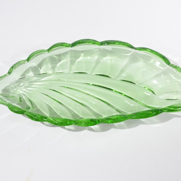 Leaf Shaped Glass Serving Dish - Etsy