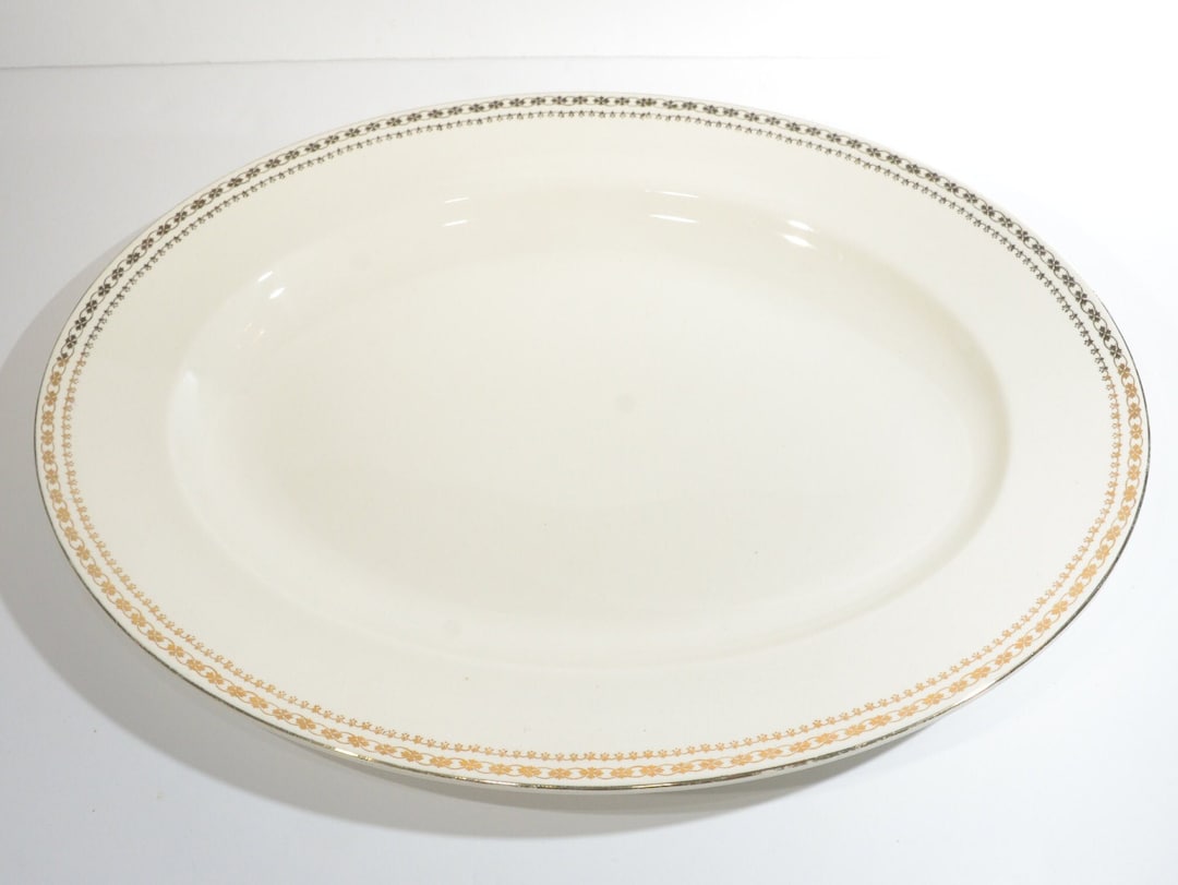 ALFRED MEAKIN Gold Crown Serving Plate Platter 16-3/4 Inches Plate Gold ...
