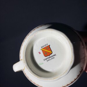 MYOTT Staffordshire Powder Marone Creamer Vintage Bone China Floral ...