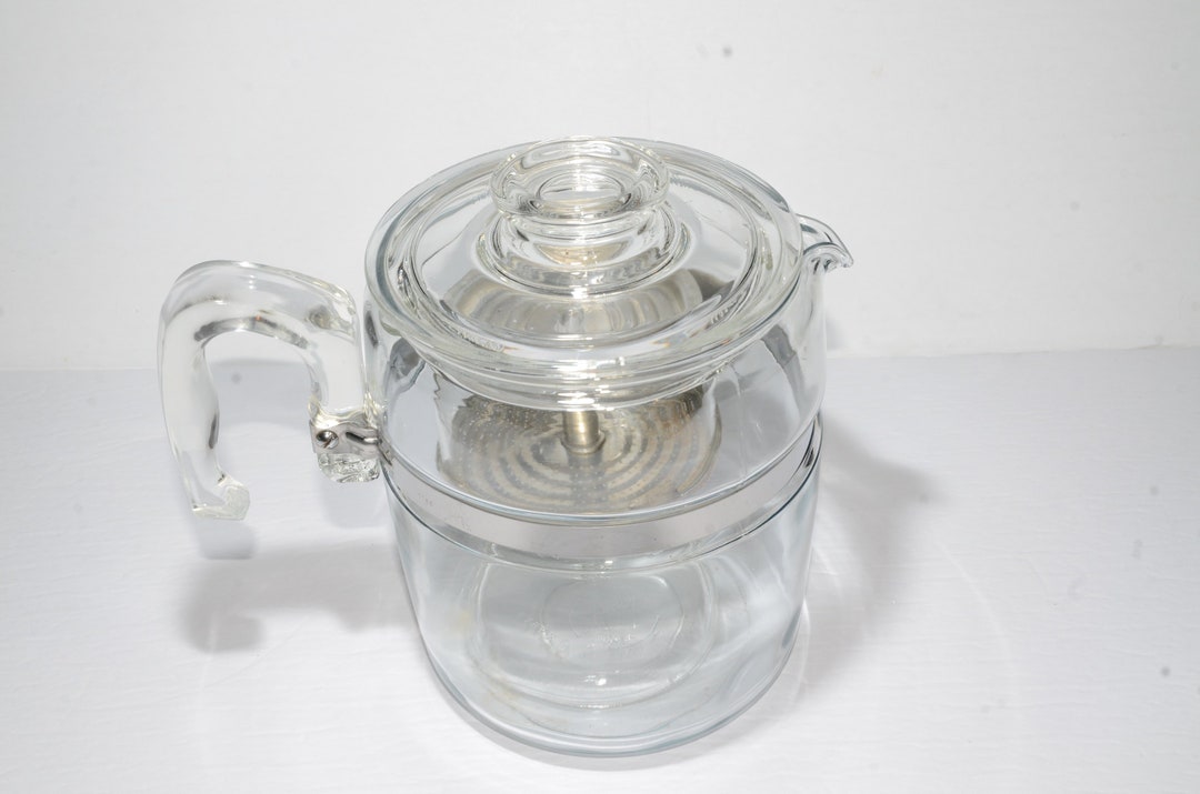 PYREX Flameware 9 Cup Glass Coffee Pot Coffee Percolator All Parts ...