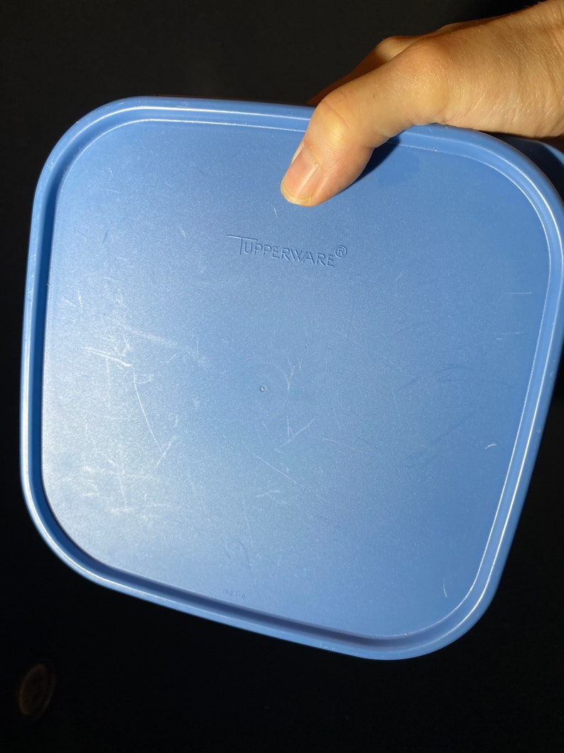 Vintage TUPPERWARE Modular Mates 2 Square 1623 Blue Lid 11 - Etsy