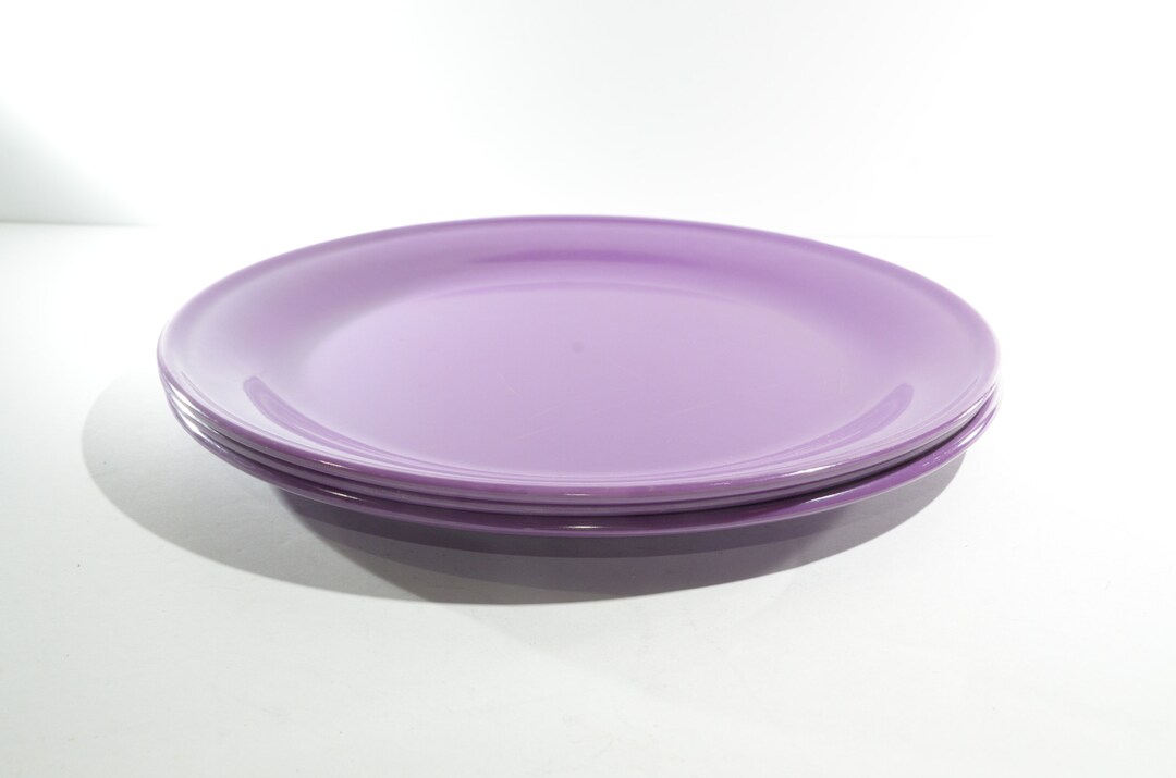Vintage MELMAC Set of 3 DURAWARE Dinner Plate Purple 9 1/2 Inches ...