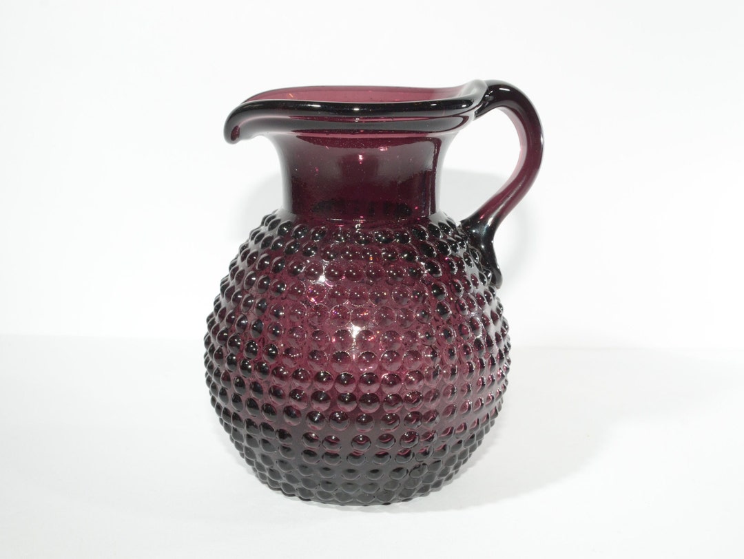 Beautiful Clevenger Brothers Glass Amethyst Hobnail Small Pitcher 5 ...