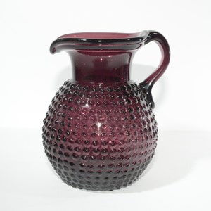 Beautiful Clevenger Brothers Glass Amethyst Hobnail Small Pitcher 5 ...