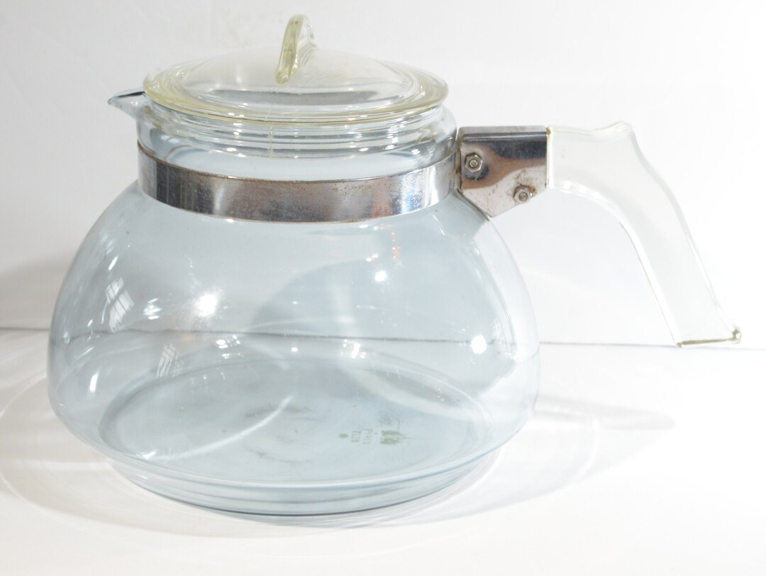 Rare PYREX Flameware Large Kettle Belly 10 Cup Glass Tea Pot Teapot ...