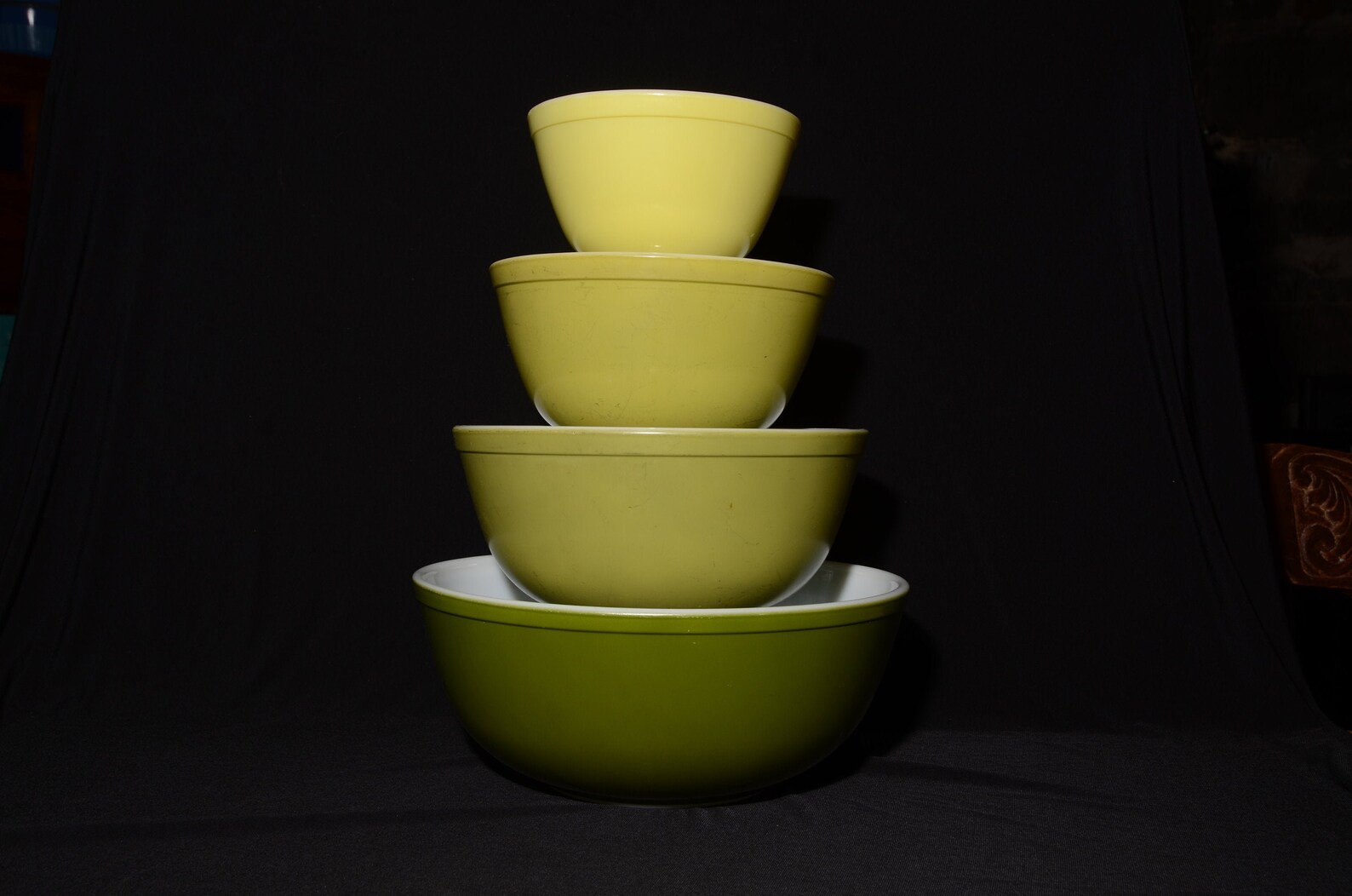 Full Set 4 of PYREX VERDE Mixing Bowls Vintage Pyrex Mixing - Etsy