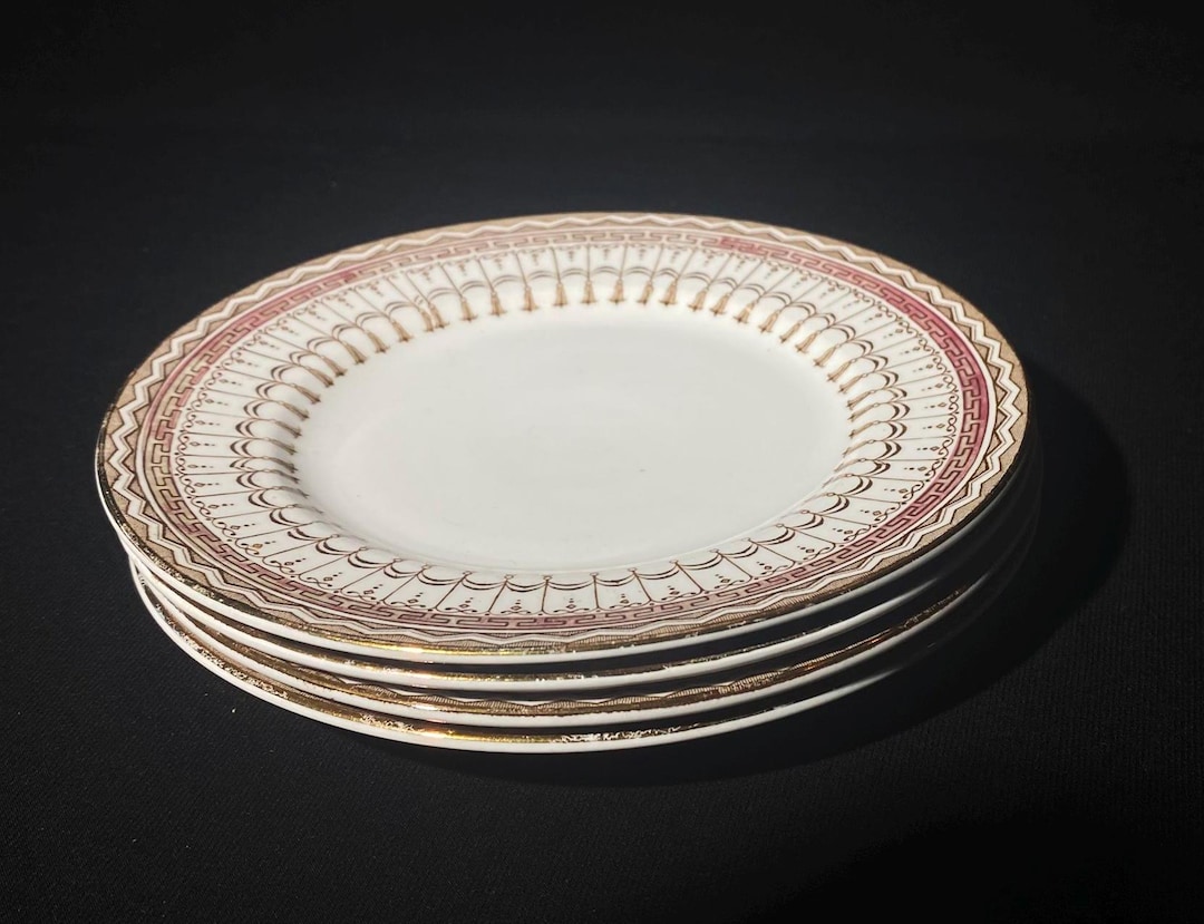 Set of 4 Ridgway VENETIAN Red Bread and Butter Plate England 6.25 ...