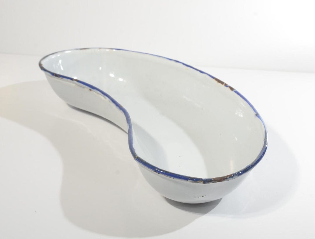 Vintage Enameled Tray With Kidney Shape Medical Equipment Enamel Ware ...