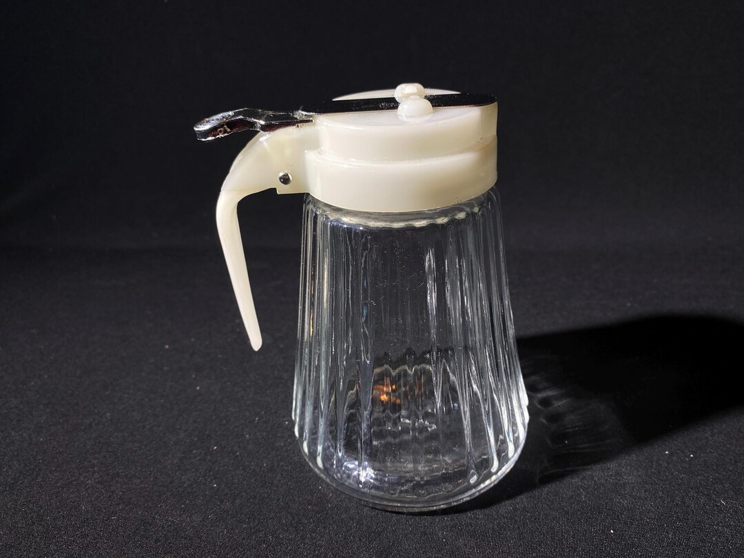 Anchor Hocking Syrup Dispenser Syrup Pitcher Jug Jar Clear Glass Mcm ...
