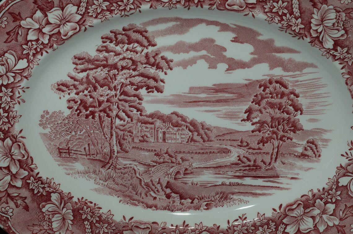 Vintage Old Castle by Barratts Platter Serving Plate 12 Inches England ...