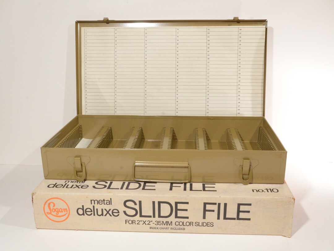 Vintage NEW Logan Slide File Metal Deluxe 35mm 2”x2” No 110 Case Ot - Etsy