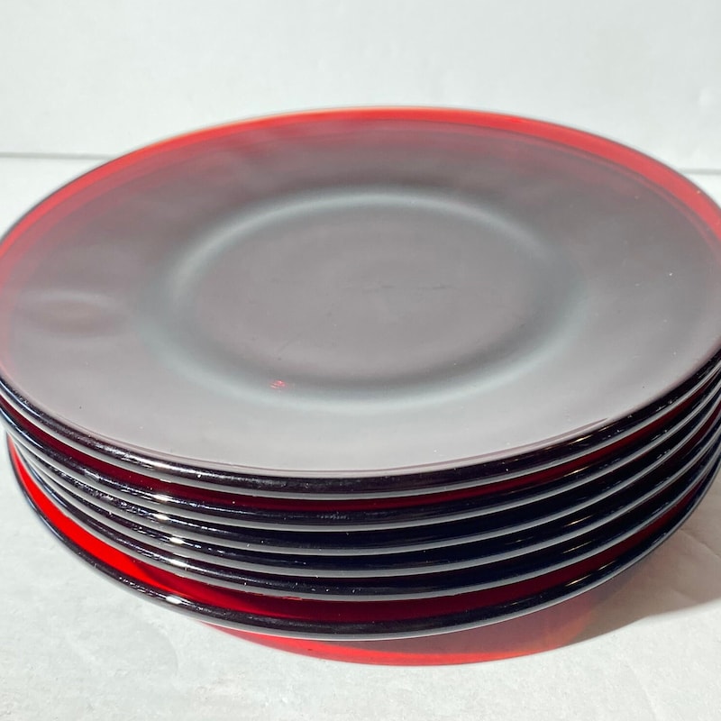 Red Depression Glass - Etsy