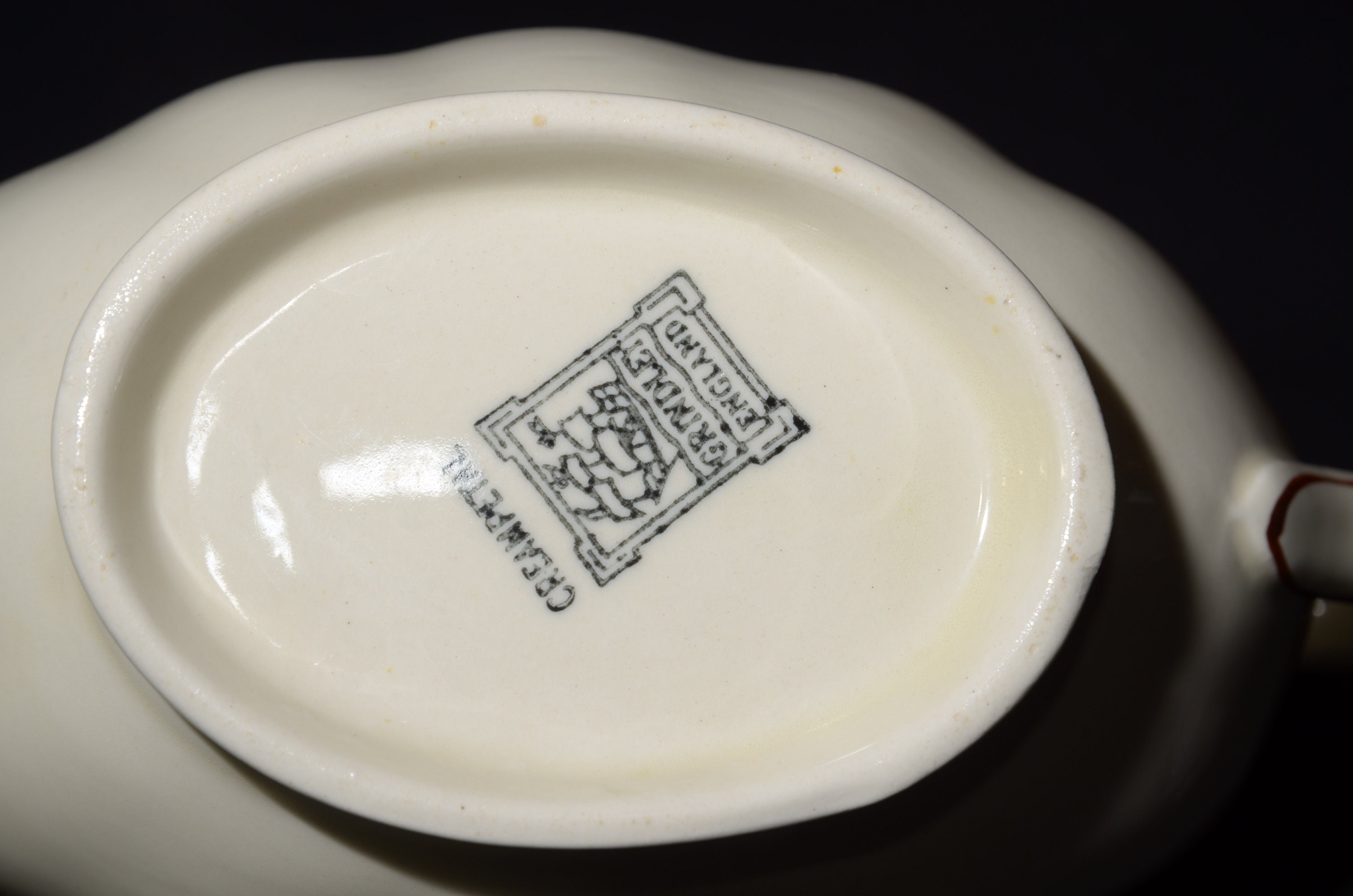 Grindley Cream Petal Bone China Gravy Boat Creamer Vintage England Art ...