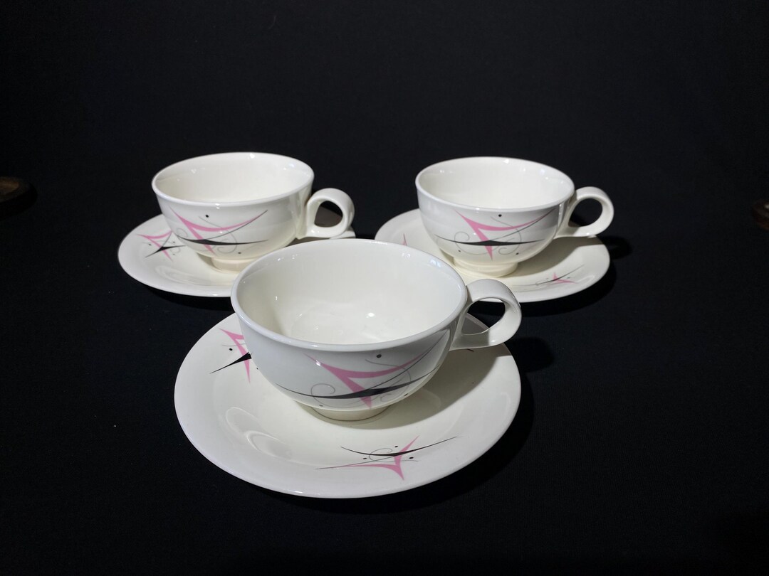 Vintage Harlequin by Eva Zeisel Set of 3 Teacup and Saucer Tea Cup ...