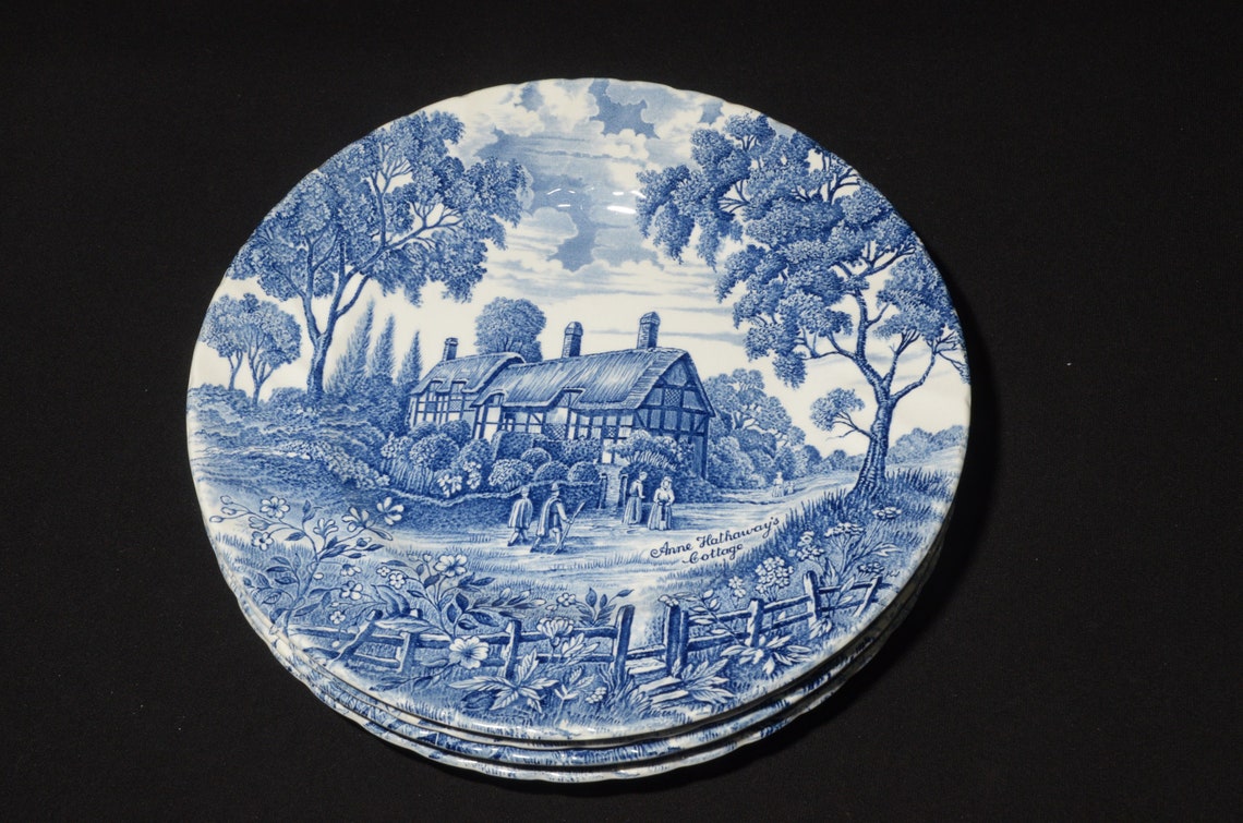 Set of 4 Shakespeare's Country Dinner Plate 9.75" Ironstone Royal Essex ...