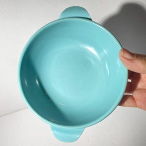 Vintage Set of 4 MELMAC Turquoise Blue Bowl 5.25 Inches Double Handled ...
