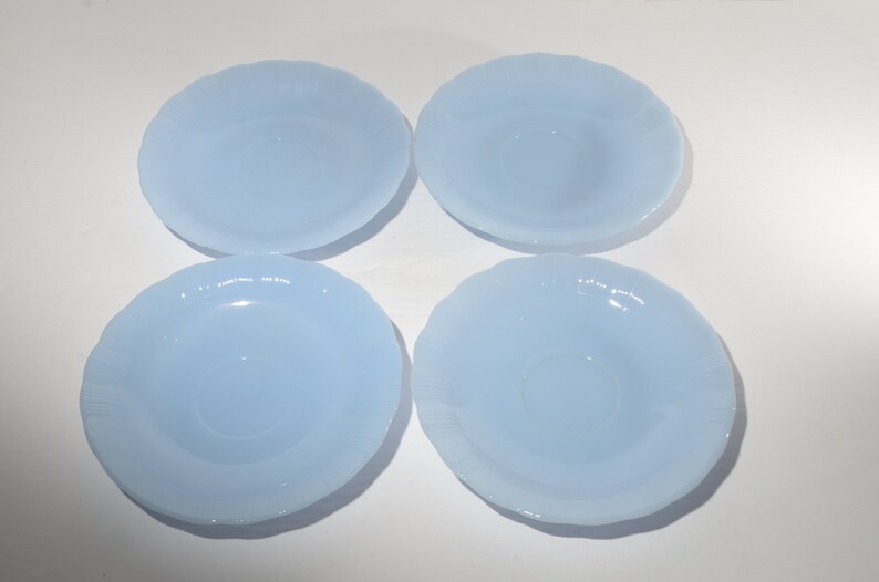 Set of 4 PYREX Delphite Blue teacup and saucer 8 pieces | Etsy