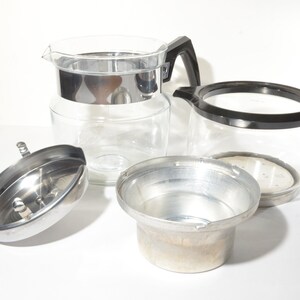 PYREX Deluxe Flameware 8856-B 6 Cup Drip Coffee Maker Glass Coffee Pot ...