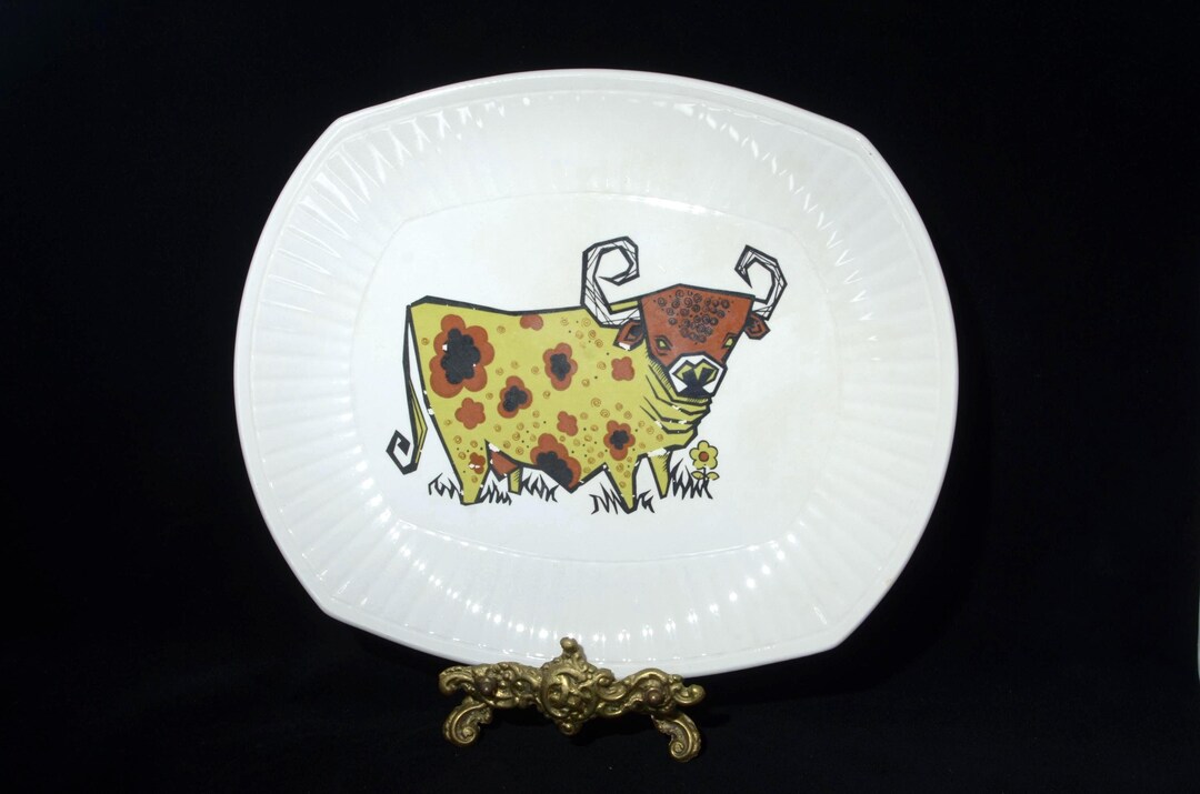 Vintage Staffordshire Beefeater Plate Steak Plate Serving Plate Platter ...
