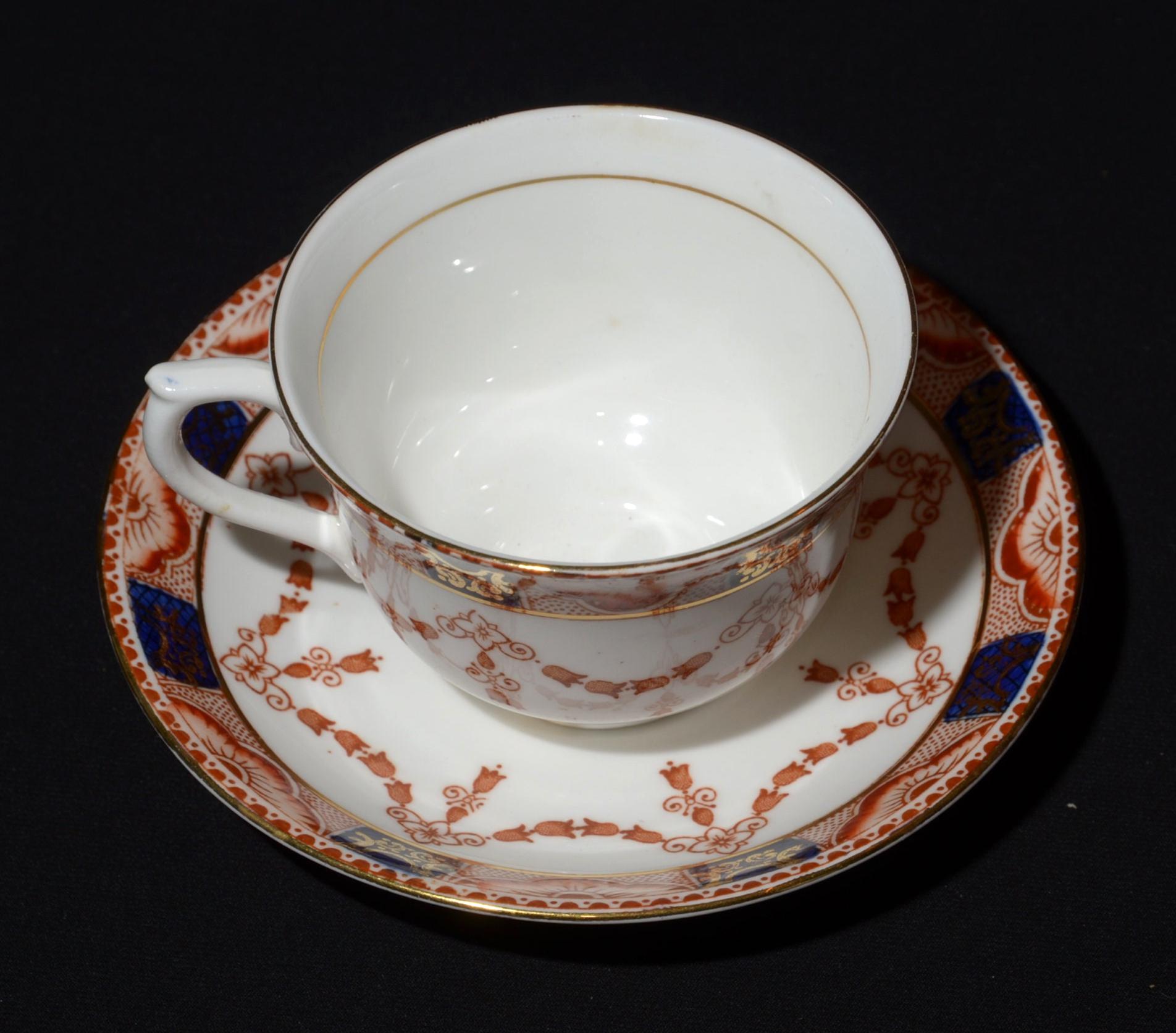 COLCLOUGH Bone China Teacup and Saucer Set Vintage England Art Deco ...