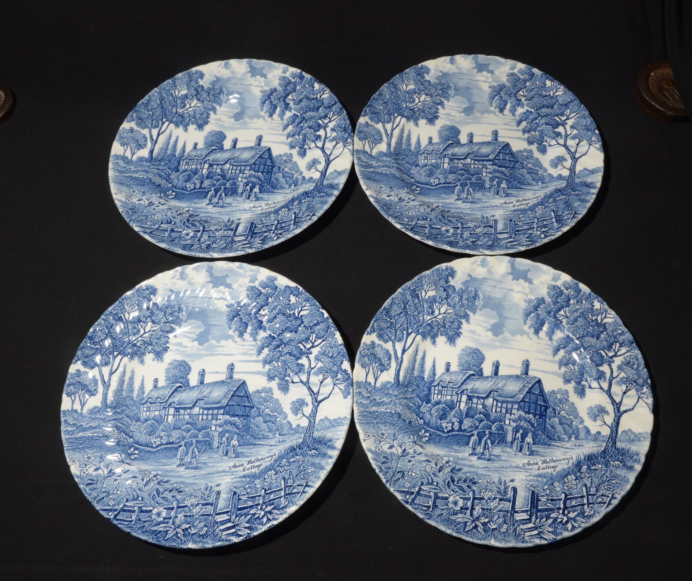 Set of 4 Shakespeare's Country Dinner Plate 9.75" Ironstone Royal Essex ...