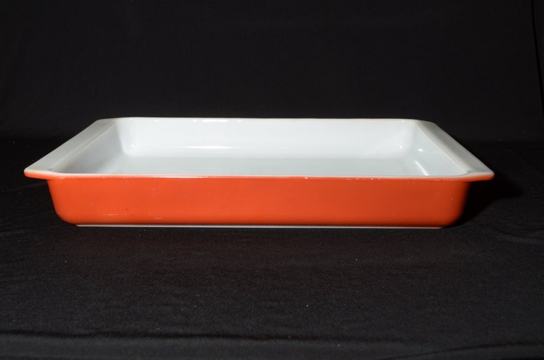PYREX burnt orange Lasagna Pan 933 Baking Dish Mid | Etsy