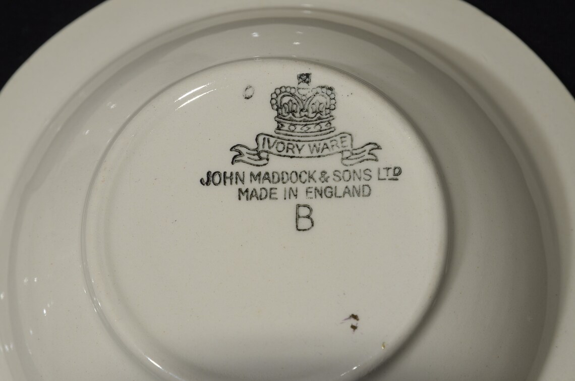 John Maddock Sons Ivory Ware Indiana Bone China Set of 4 - Etsy