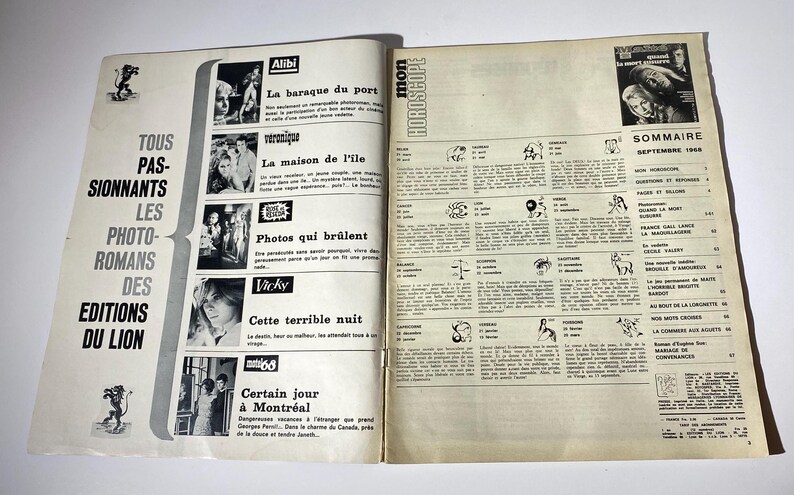 Photoroman MAITÉ Magazine in FRENCH Photo-story Photonovel 1968 ...