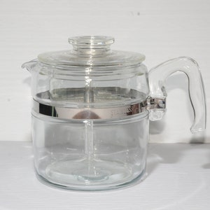 PYREX Flameware 6 Cup Glass Coffee Pot Coffee Percolator All Parts ...