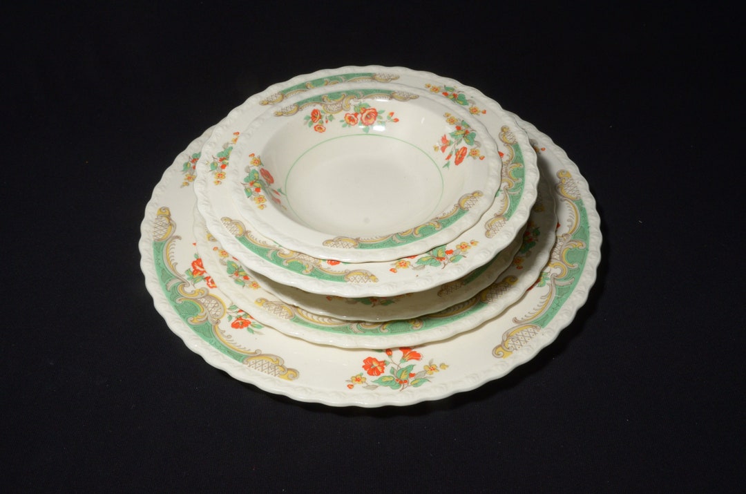 MYOTT Bone China 5 Piece Place Setting Dinnerware Set Plate Bowl ...