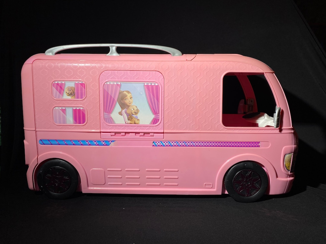 Mattel Barbie Dream Camper RV Pink Motorhome Van 2016 EUC Expanding - Etsy
