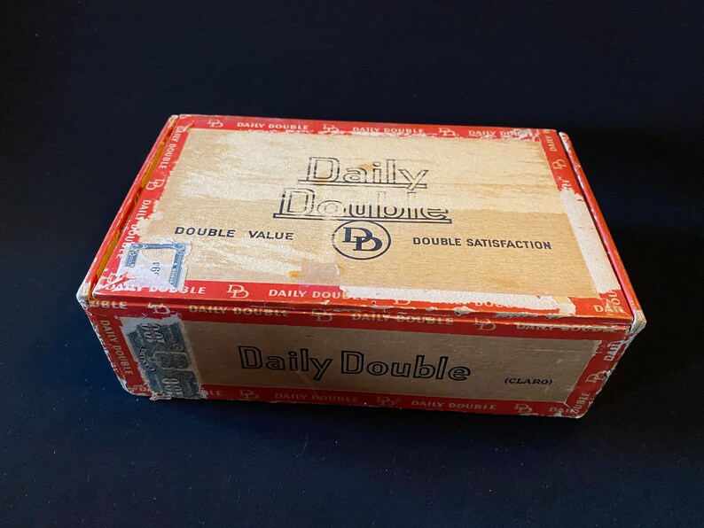 Vintage Daily Double Cigars Cigar Box Tobacciana Vintage Empty - Etsy