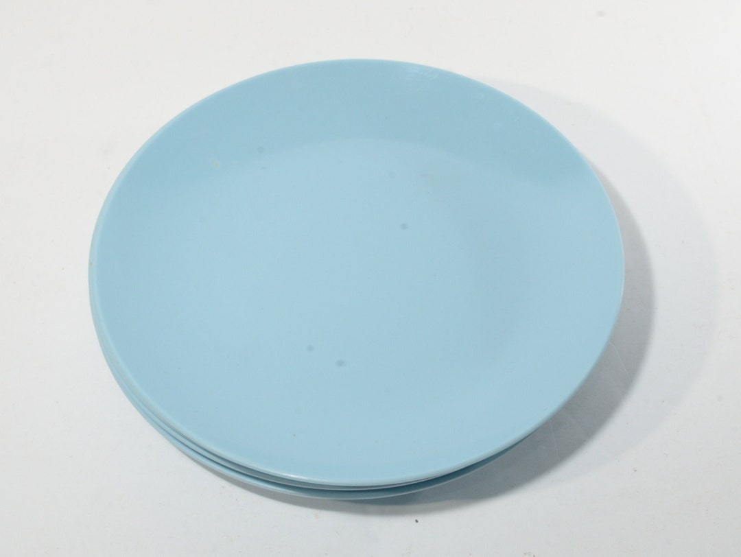 Vintage Noritake Melamine Ware Set of 4 Blue Dessert Plate 6 Inches Mid ...