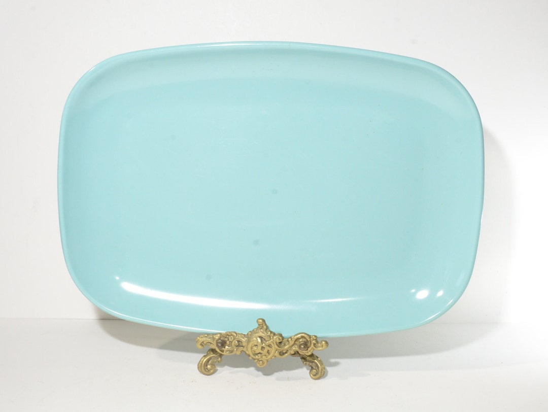 Vintage Turquoise Blue MELMAC GPL 317 Melamine Serving Platter Hard ...