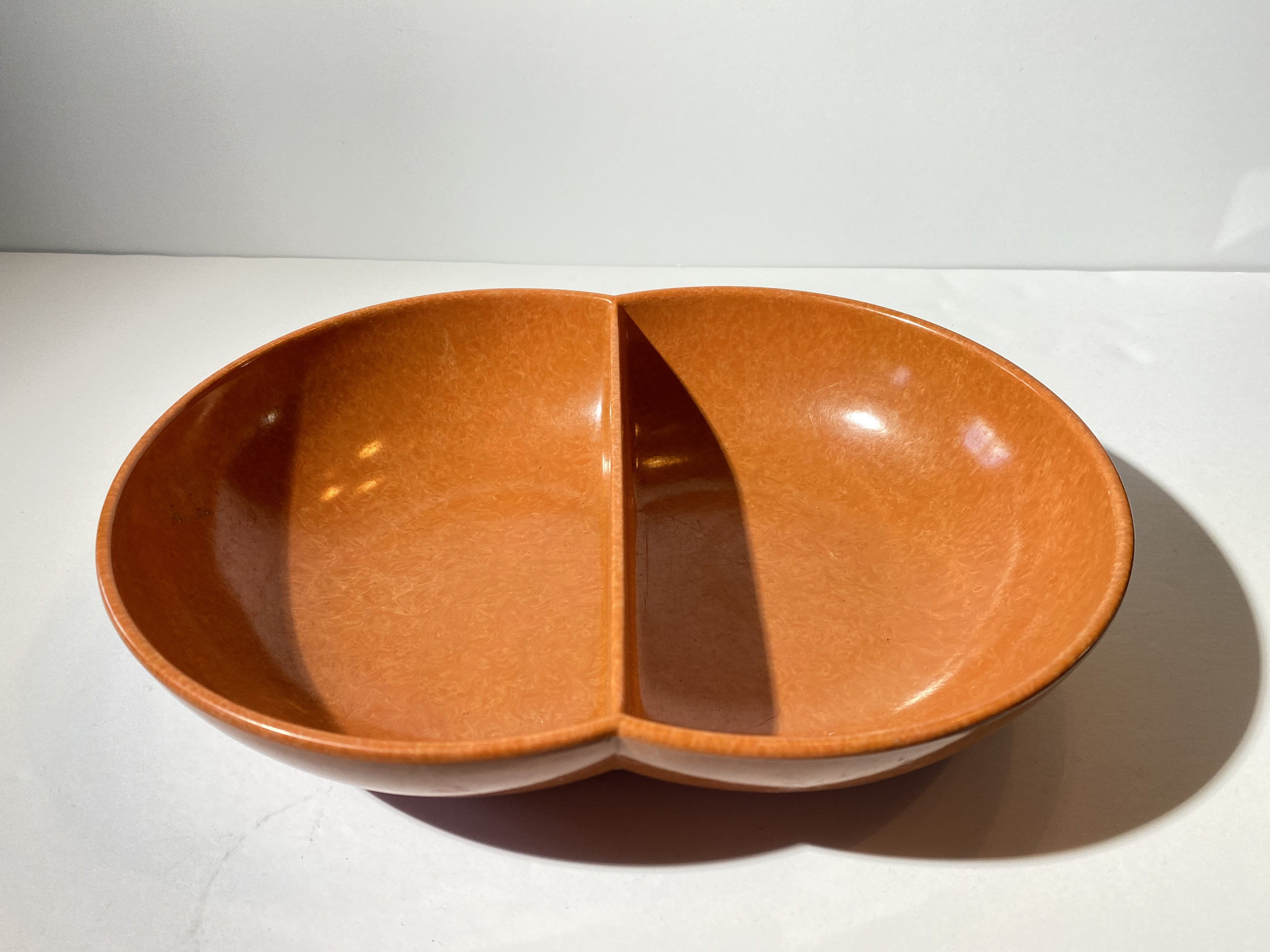 Vintage COLORAMIC Melmac Burnt Orange Divided Bowl Melamine - Etsy