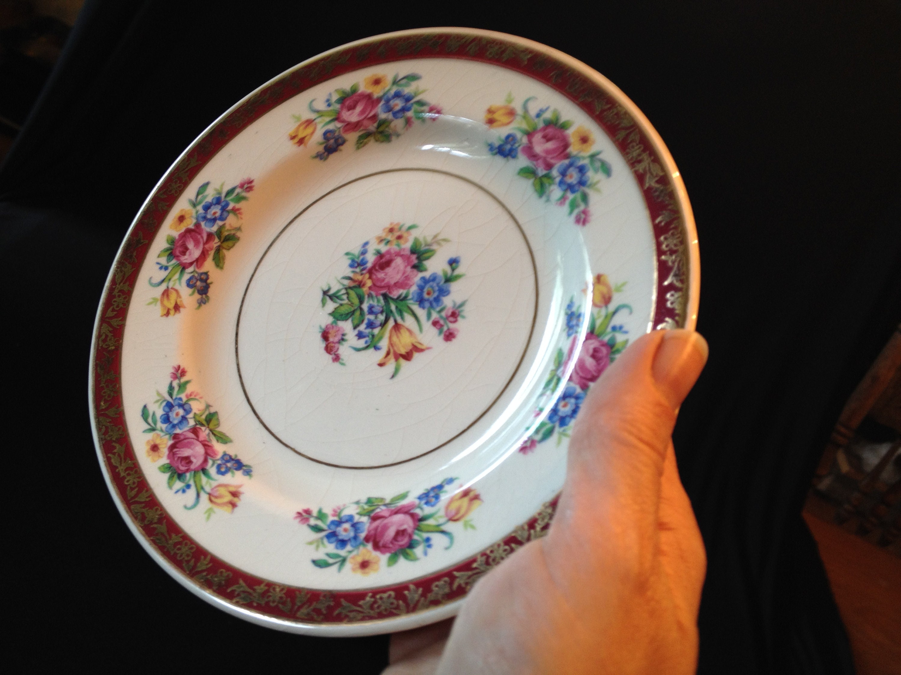 Set of 4 Vintage Swinnertons Tudor Rose 6 1/2" Dessert Plate Side Plate ...