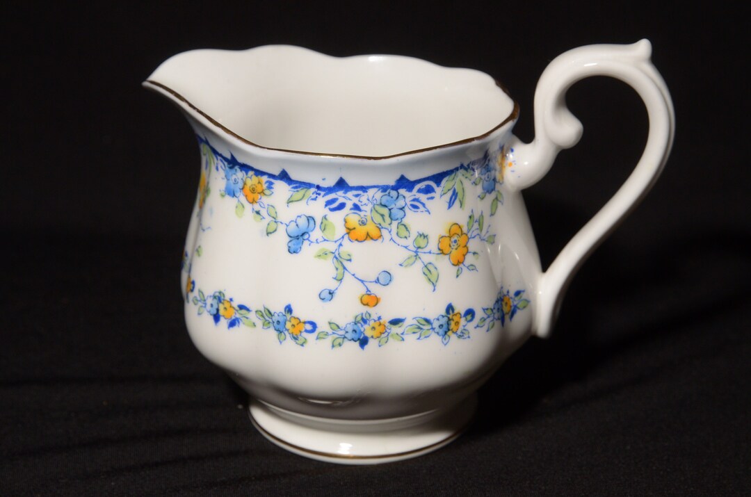 ROYAL ALBERT Creamer Gaiety Crown China Milk Jar England Vintage Floral ...