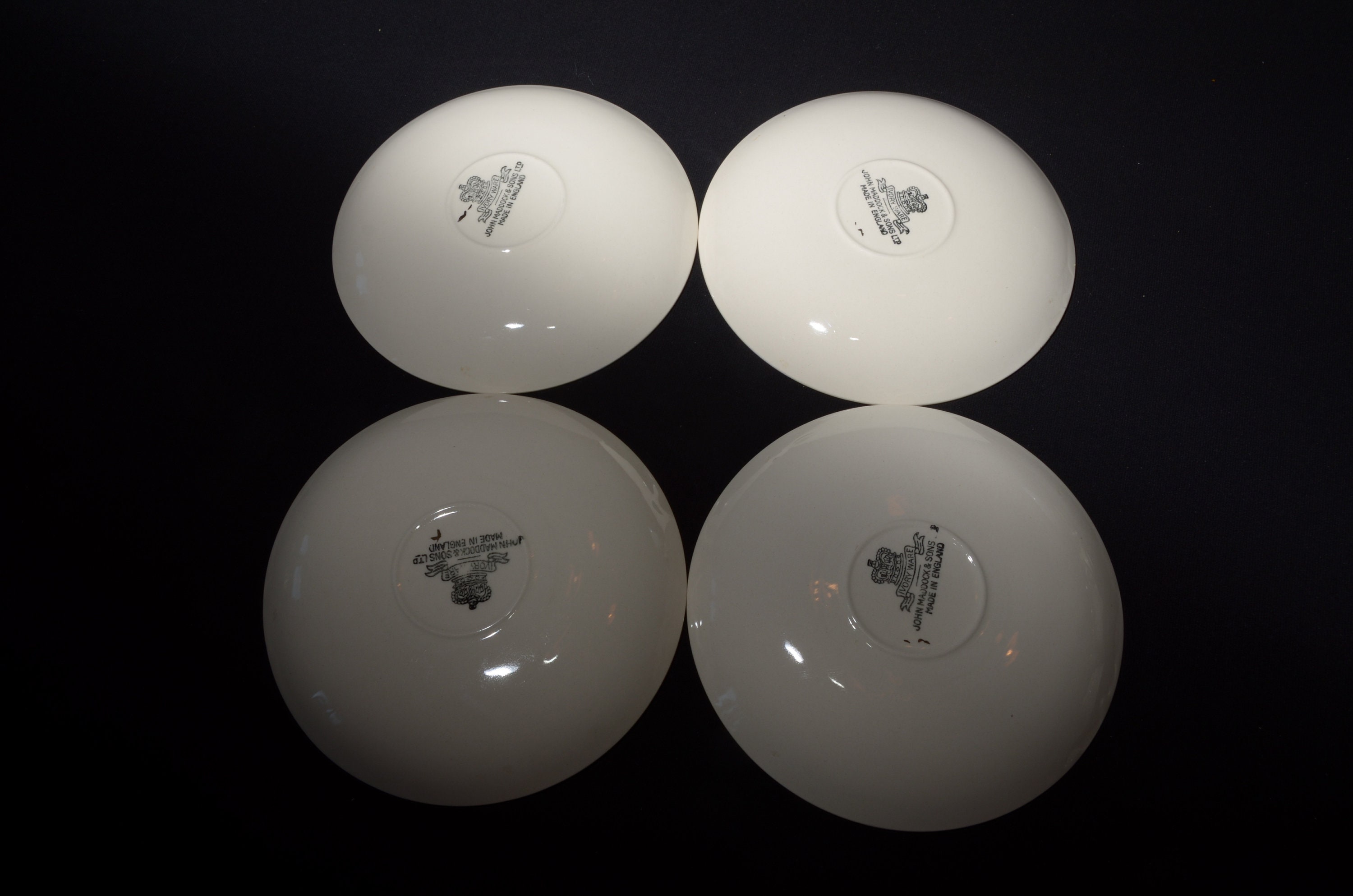 John Maddock Sons Set of 4 Teacup and Saucer Gold and Cream - Etsy