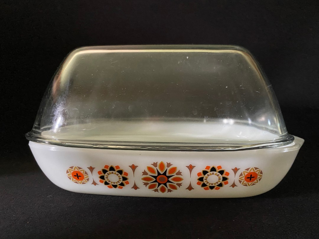 Pyrex England JAJ Large Roasting Pan Roast Dish With Lid Toledo 1960s ...