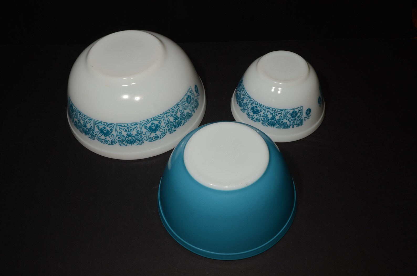 PYREX Horizon Blue Set of 3 bowls 401 402 and 403 Vintage | Etsy