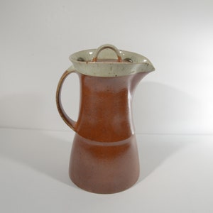 Vintage Pitcher Sial Art Pottery Lid Rust Pottery Gaétan Beaudin ...