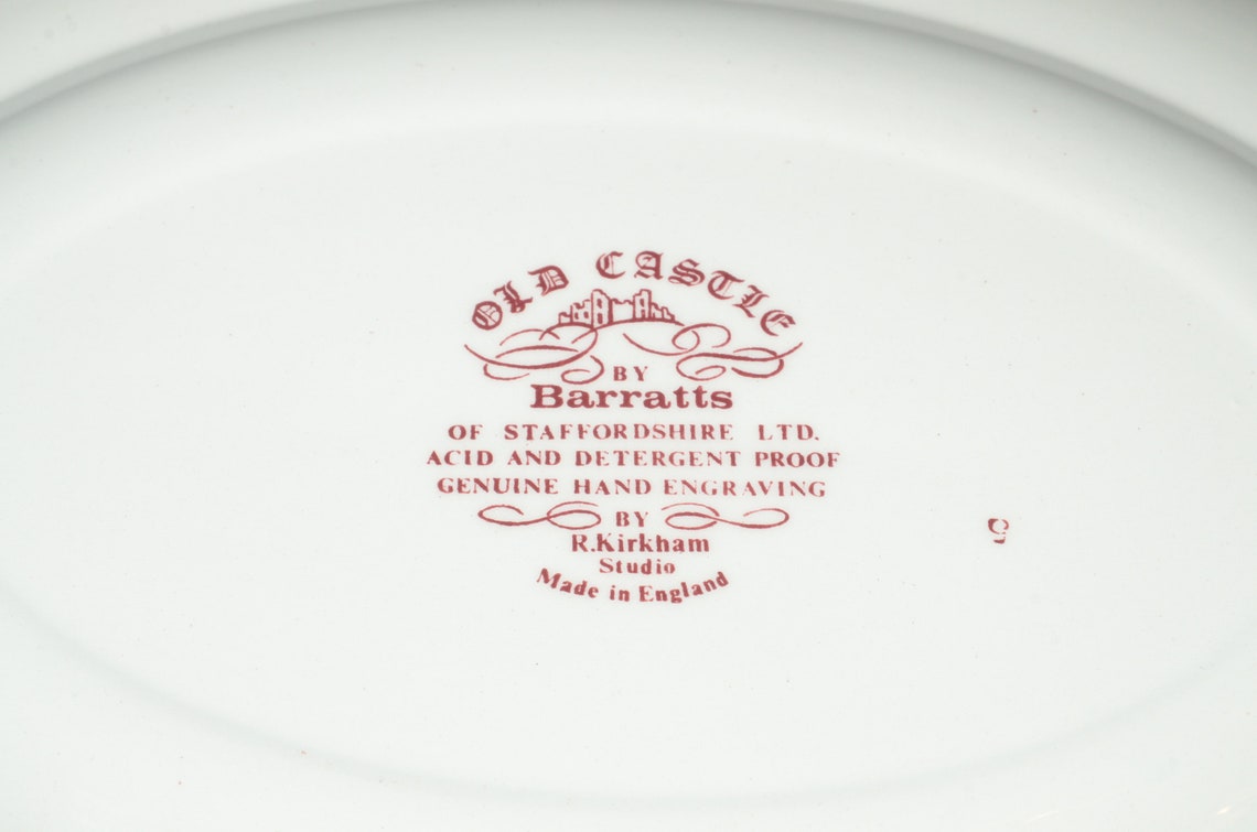 Vintage Old Castle by Barratts Platter Serving Plate 12 Inches England ...