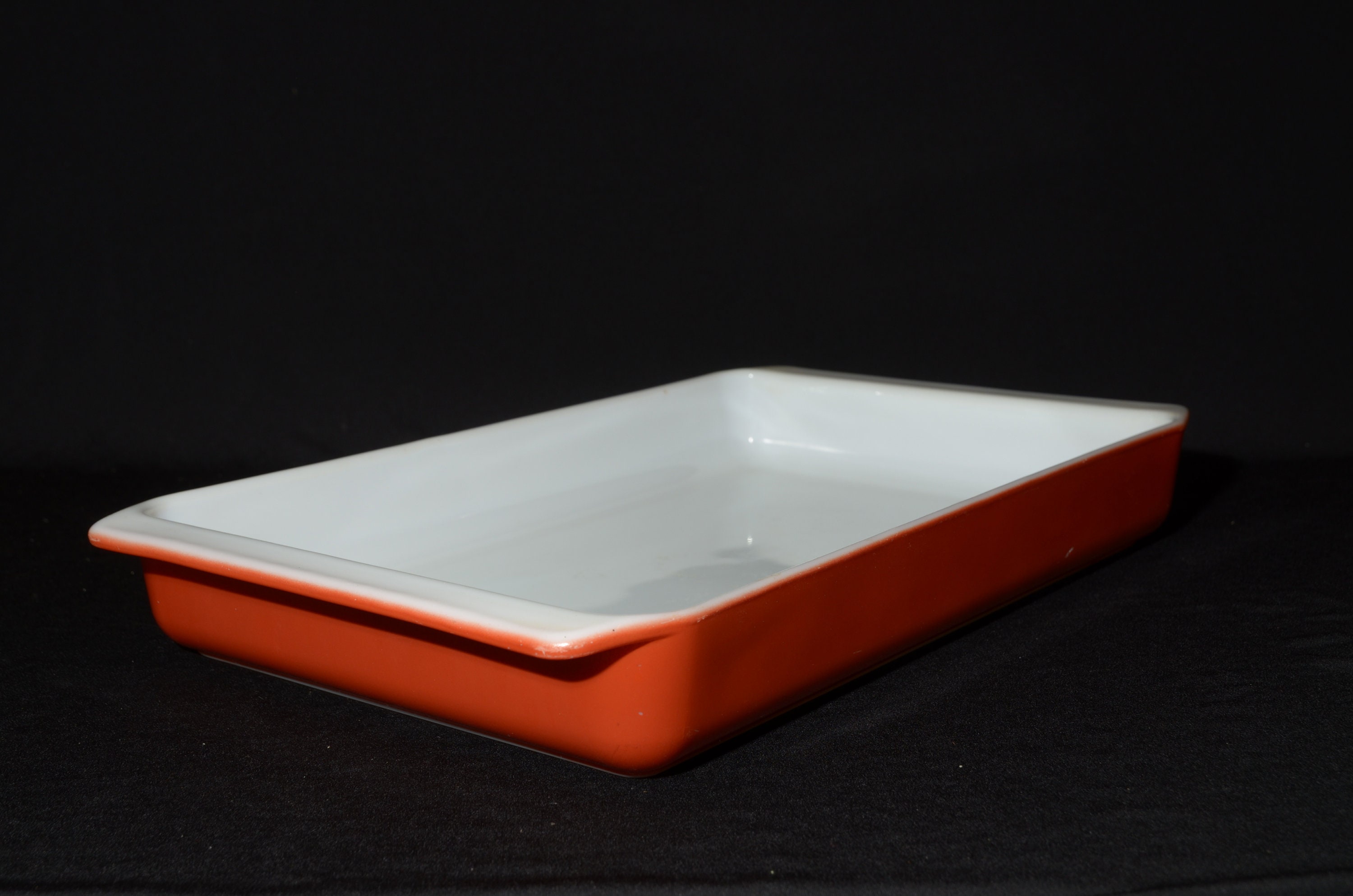 PYREX burnt orange Lasagna Pan 933 Baking Dish Mid | Etsy