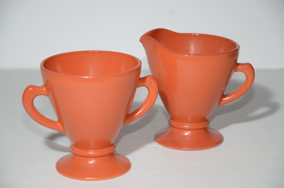 Hazel Atlas Sugar And Creamer Set Mint Vintage Odds And Ends Ovide