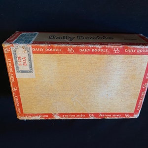 Vintage Daily Double Cigars Cigar Box Tobacciana Vintage Empty Cigar ...